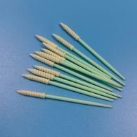 China 752 Green PP Stick Lint Free Swab Mini Spiral Pointed Sponge Detailing Swab Precision Cleaning Foam Swab for Cleanroom for sale