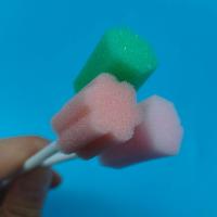 China Individual Wrapped White PP Stick Mouth Cleaning Swab Hygiene  Flower Shape Oral Care Sponge Swab Toothbrush Cleaning Swab for sale