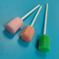 China Individual Wrapped White PP Stick Mouth Cleaning Swab Hygiene  Flower Shape Oral Care Sponge Swab Toothbrush Cleaning Swab for sale