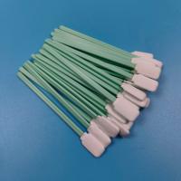 China 714 Green Handle Lint Free Swab Flat Square Cleanroom Swab Precision Cleaning Polyester Swab for Lens Cleaning for sale
