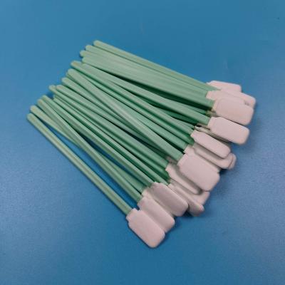 China 714 Green Handle Lint Free Swab Flat Square Cleanroom Swab Precision Cleaning Polyester Swab for Lens Cleaning for sale