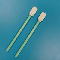 China 714 Green Handle Lint Free Swab Flat Square Cleanroom Swab Precision Cleaning Polyester Swab for Lens Cleaning for sale