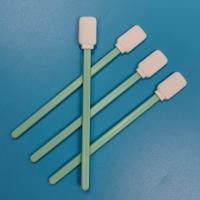 China 714 Green Handle Lint Free Swab Flat Square Cleanroom Swab Precision Cleaning Polyester Swab for Lens Cleaning for sale