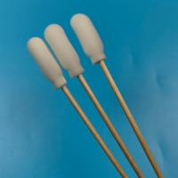 China 720 High Absorbency Foam Cover Cotton Cleanroom Swab for Lab Lint ree Sponge Foam Swab with Wooden Stick for sale