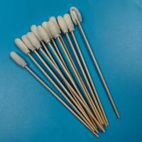 China 720 High Absorbency Foam Cover Cotton Cleanroom Swab for Lab Lint ree Sponge Foam Swab with Wooden Stick for sale
