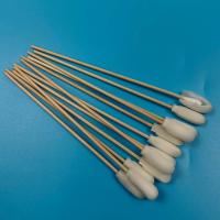 China 720 High Absorbency Foam Cover Cotton Cleanroom Swab for Lab Lint ree Sponge Foam Swab with Wooden Stick for sale