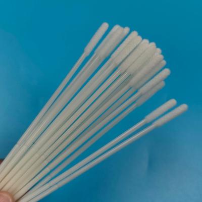 China Individual Wrapped Strong ABS Stick Sterile Flocked Nylon Swab Nasal Swab Flu Test Sampling Swab Mouth Specimen Collection Swab for sale