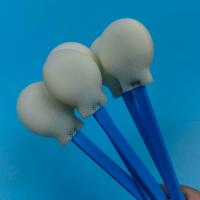 China 28mm Disposable PP Stick Large Round Sponge Tip Swab Applicatr Circular Foam Swab Applicator for Skin Care for sale