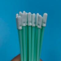 China TX758 Lint Free Small Flat Cleanroom Swab Semiconductor Cleaning ESD Polyester Swab Pecision Cleaning Swab for sale