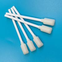 China Disposable White PP Stick Rectangular 1ml Sponge Stick for Clinical Skin Cleaning Wound Cleaning Foam Swab Applicator for sale