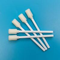 China Disposable White PP Stick Rectangular 1ml Sponge Stick for Clinical Skin Cleaning Wound Cleaning Foam Swab Applicator for sale