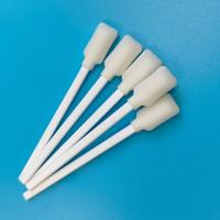 China Disposable White PP Stick Rectangular 1ml Sponge Stick for Clinical Skin Cleaning Wound Cleaning Foam Swab Applicator for sale