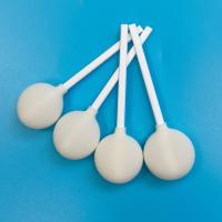 China Disposable White PP Stick 30mm Big Round Head Sponge Stick 3ml Circular Foam Swab Applicator Skin Disinfection Swab for sale