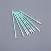 China High Absorbency Cleanroom Foam Swabs , Lint Free Cleaning Swabs Flexible Beveled Head for sale