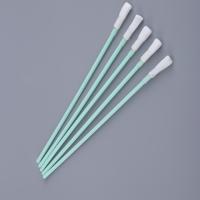 China Polyester Wrapped Double Knitted Non Woven Plastic Q Tips Polypropylene Stick No hurt Swab for sale