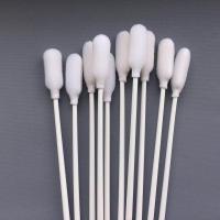 China Disposable Oral Foam Swabs , Medical Foam Swabs With White PP Stick for sale