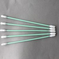 China TX740B Cleanroom Q Tips , Cotton Cleaning Swabs Green Stick For PCB Cleaning for sale