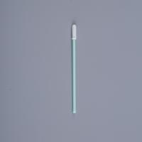 China Semiconductor Cleaning Anti Static Swabs Thin Head White Foam Green Stick for sale