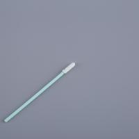 China Semiconductor Cleaning Anti Static Swabs Thin Head White Foam Green Stick for sale