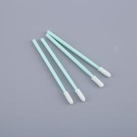China Electronic Assembly ESD Safe Foam Tip Swabs Disposable with Green PP Stick for sale