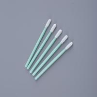 China Double Layer Polyester Cleanroom Swab with ESD-Safe Polypropylene Handle Packed in ISO Class 4 Cleanroom for sale
