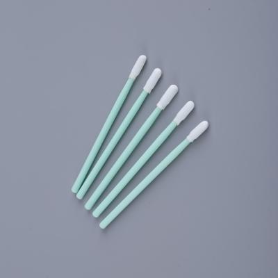 China Double Layer Polyester Cleanroom Swab with ESD-Safe Polypropylene Handle Packed in ISO Class 4 Cleanroom for sale