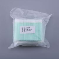 China Double Layer Polyester Cleanroom Swab with ESD-Safe Polypropylene Handle Packed in ISO Class 4 Cleanroom for sale
