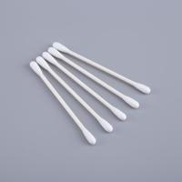 China Industrial Use Cotton Bud Swab with Double Round Tip and Paper Stick Made of 100% Pure Cotton 25pcs/pack for sale
