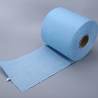 China Eco Friendly Blue Cleaning Paper Roll , Industrial Paper Towel Rolls 25 X 37 Cm for sale
