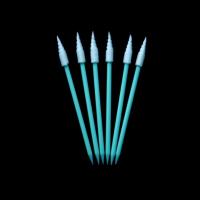 China Spiral Pointed Foam Tip Cleaning Swabs with 13.5mm Head Length in 500 Pcs/Bag for sale