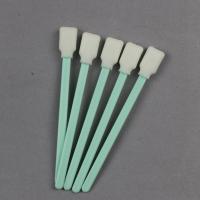 China Green Stick Cleanroom Foam Swabs With Polypropylene Handle for sale