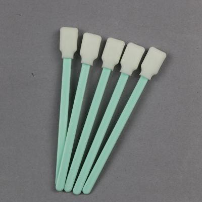 China Green Stick Cleanroom Foam Swabs With Polypropylene Handle for sale