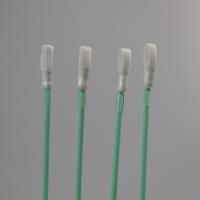 China 165mm Length Lint Free Dust Free Dacron Swab with Green Rigid Handle for Cleanroom Use for sale