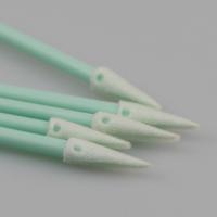 China 76mm Length Thermally Bonded Low Particle Content Foam Tip Swab with Pointed Head for Precision Cleaning for sale