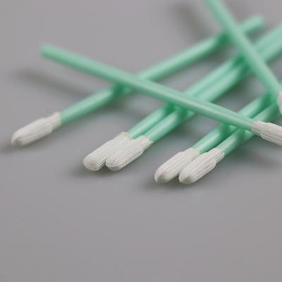 China China Manufacture Industrial Green Handle Disposable Polyester Swabs For Electronics for sale