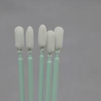 China Open Cell Sponge Cleanroom Foam Tip Swab 165mm Long Stick for sale