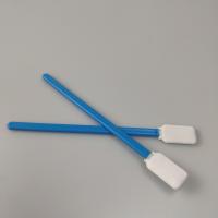 China Square Flat Head 125mm Lint Free Dacron Swabs With PP Stick for sale