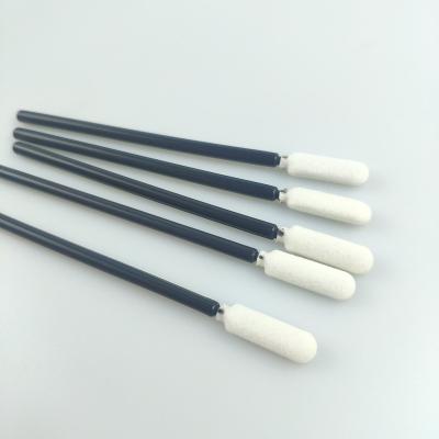 China TX710 Cleanroom Swab with 110mm Length 100PCS Black White Open Cell Sponge Foam Tip Swabs Dust Free for sale