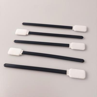 China 6 Inch Square Head Black PP Stick Polyester Swabs Surface Cleaning for sale