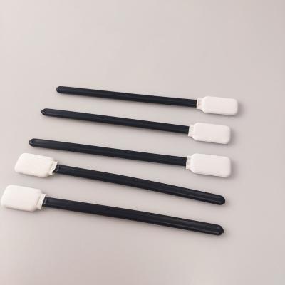 China Cleaning Black Handle Double Layers Polyester Swabs 100pcs/Bag for sale