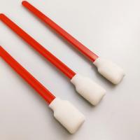 China TX707 Type Foam Swab Total Length 128mm Red Stick Cleanroom Sponge Swab for sale