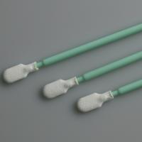 China 165mm Long Handle Cleanroom Polyester Swab For Industrial Cleaning for sale