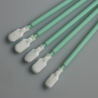 China 165mm Long Handle Cleanroom Polyester Swab For Industrial Cleaning for sale