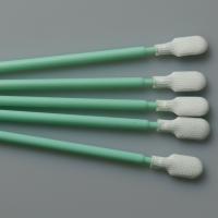 China 165mm Long Handle Cleanroom Polyester Swab For Industrial Cleaning for sale