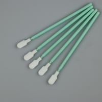 China 165mm Long Handle Cleanroom Polyester Swab For Industrial Cleaning for sale