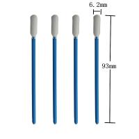 China 93mm Lint Free Industrial Foam Cleaning Swabs Sticks Blue Handle for sale
