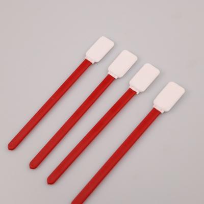 China Square TOC Specimen Collection Polyester Swab With 125mm Red PP Stick for sale