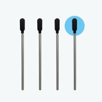 China Lint Free Industrial Use Black Cleanroom Foam Swab With Grey Stick for sale