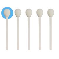 China Round Head Sponge Q Tips Medical Foam Swab White PP Stick for sale