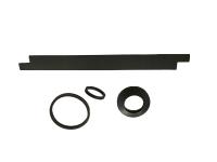 China Graphite Filled black color PTFE rings used as self lubricating seal for sale